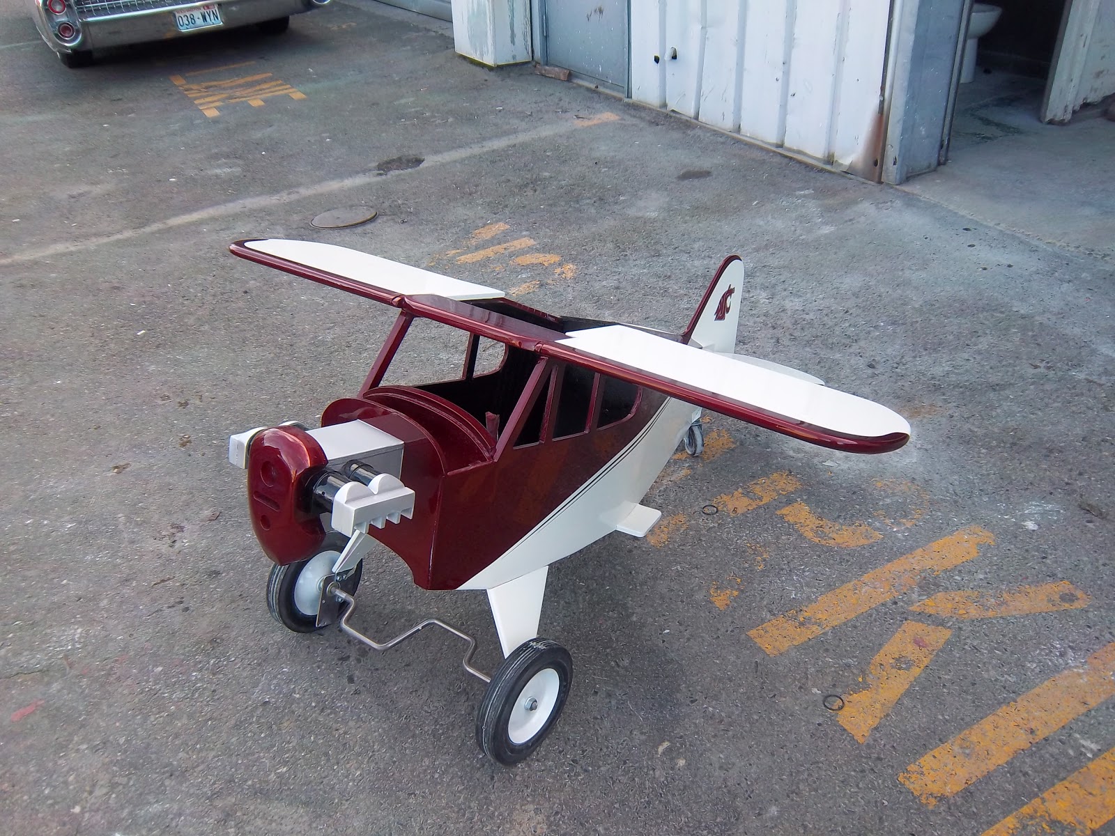 Fenders and Fins, Inc.: Pedal Plane (Handcrafted wooden airplane)