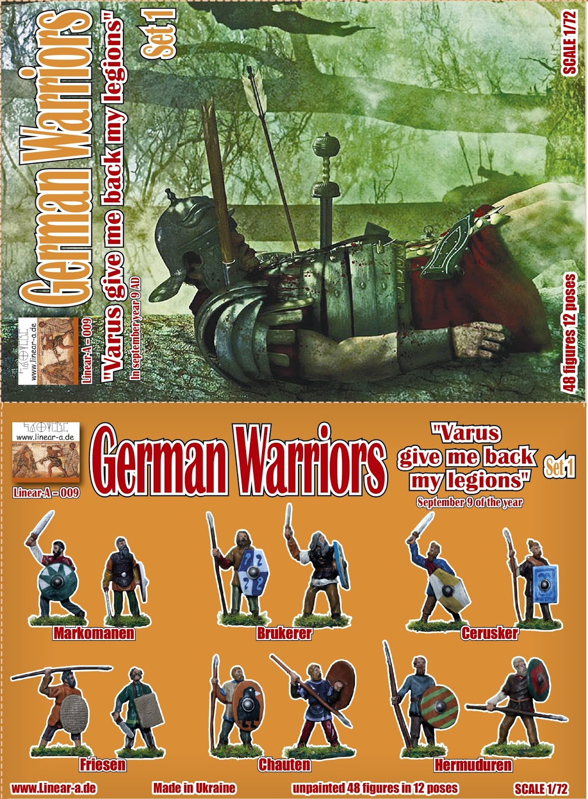 Tom's Miniatures in 1/72: Now Available - Linear-A Germanic Warriors