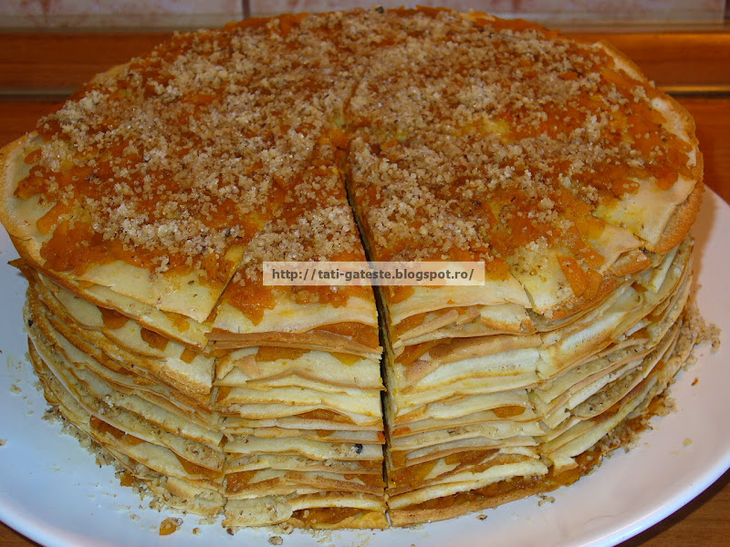 Tati-gateste!: Tort de clatite cu dovleac si nuca - French Pancake with ...