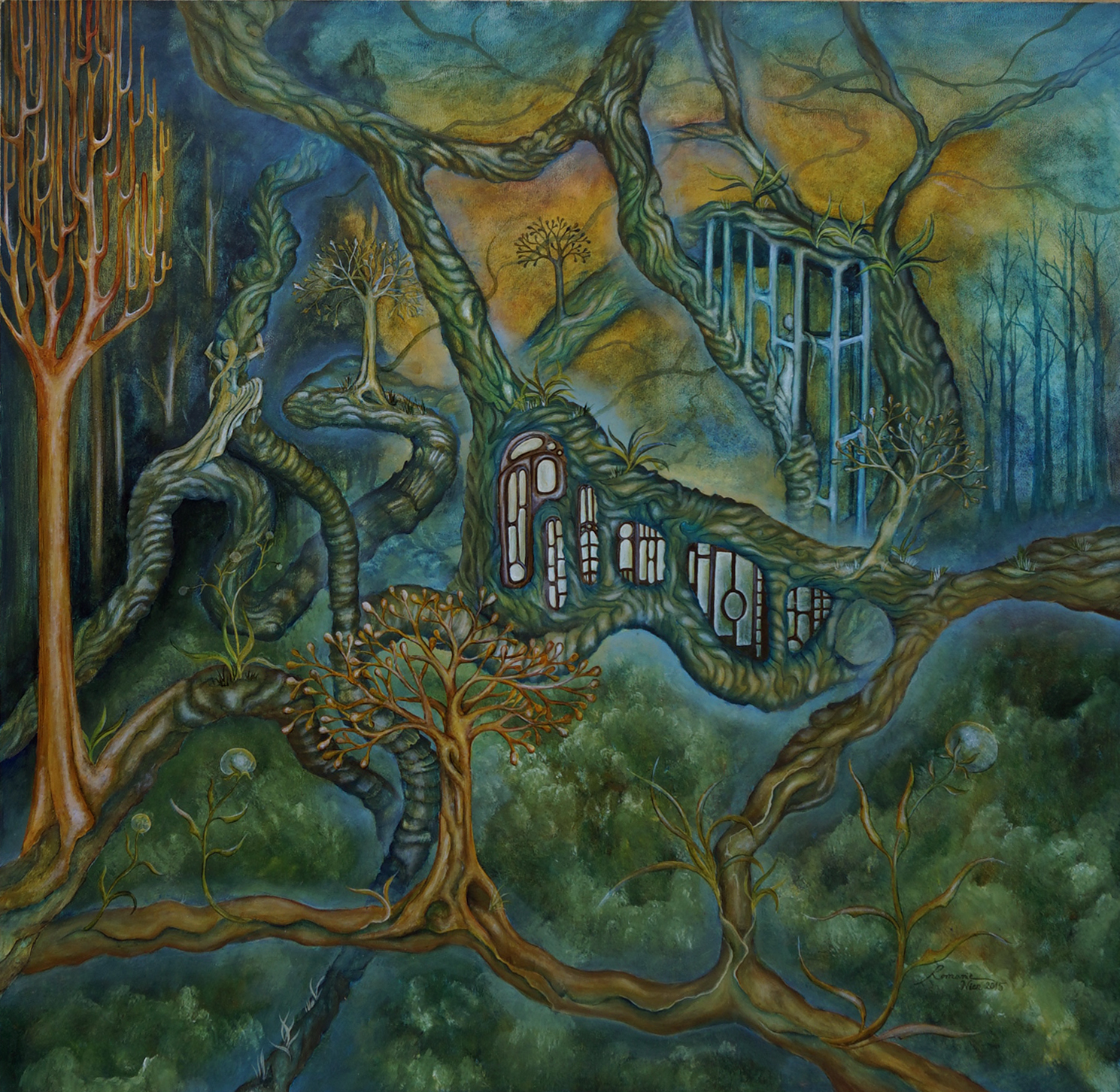 SPIDERWEB LABYRINTH: PROCESO DE LA CREACIÓN DE UN CUADRO. SPIDERWEBBING.