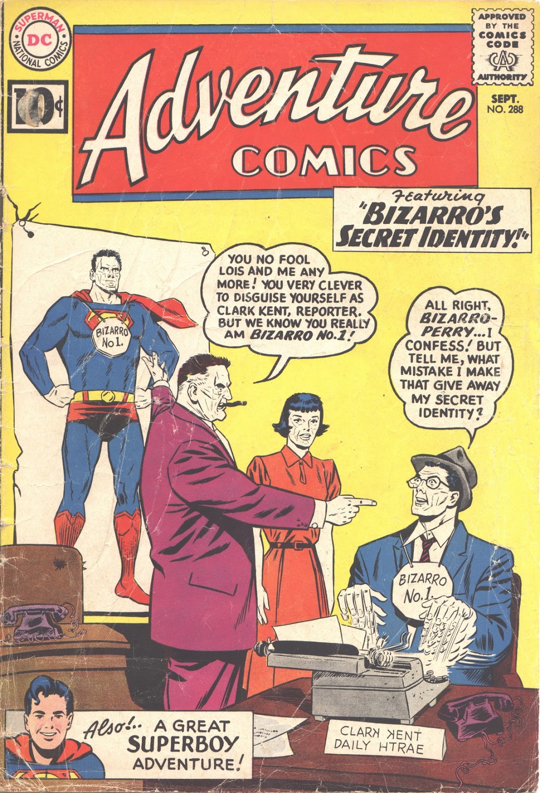 Days of Adventure: Adventure Comics # 288, September, 1961