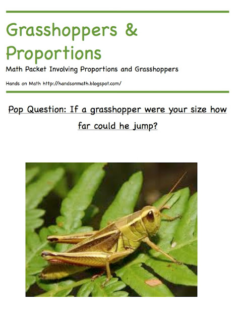 Hands On Math: Grasshopper & Proportions Workbook