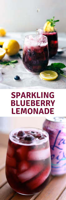 Sparkling Blueberry Lemonade | Luscious Food Recipes