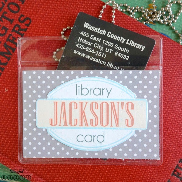 BLISSFUL ROOTS: Library Card Lanyard