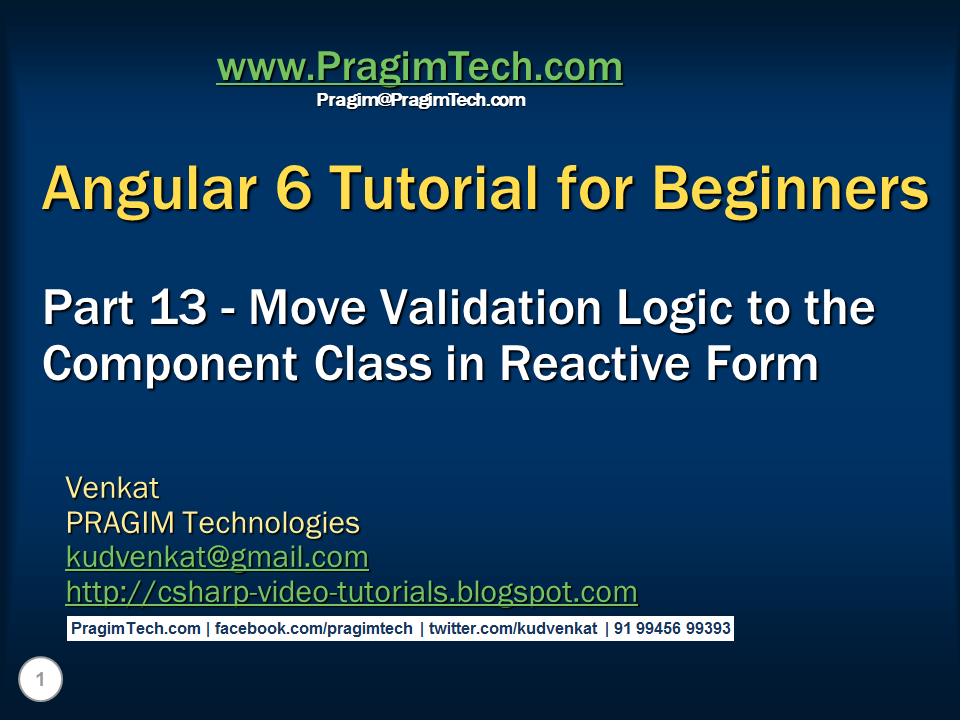 Sql server, .net and c# video tutorial: Move validation logic to the component class in reactive ...