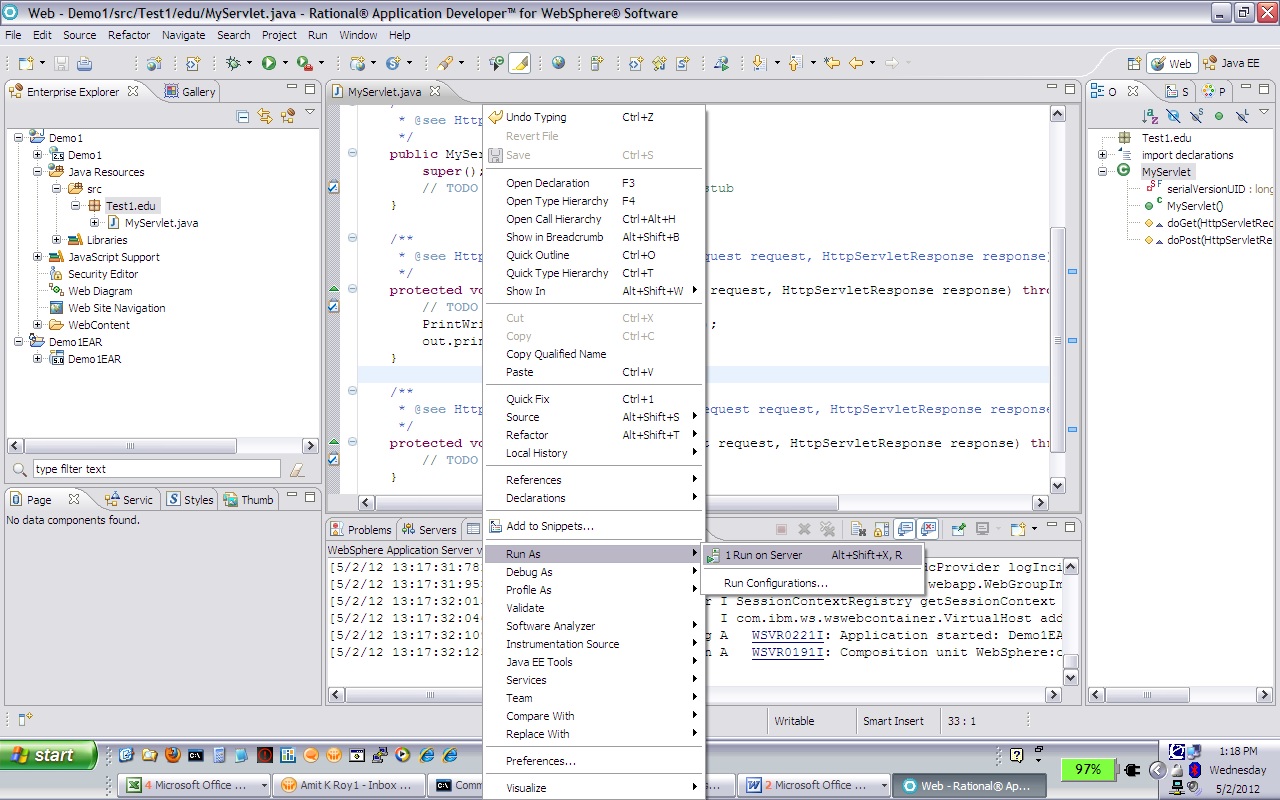 Technical Solution for You..: How to Configure Websphere in RAD