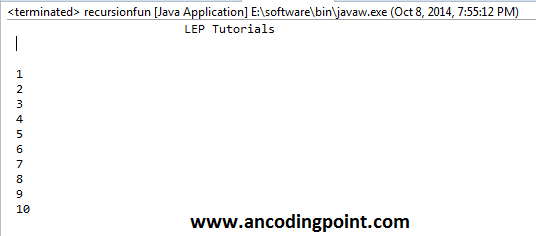 Print 1 To 10 Numbers Without Loop In Java PProgramming Print 1 To 10 Numbers Without Loop In Java PProgramming