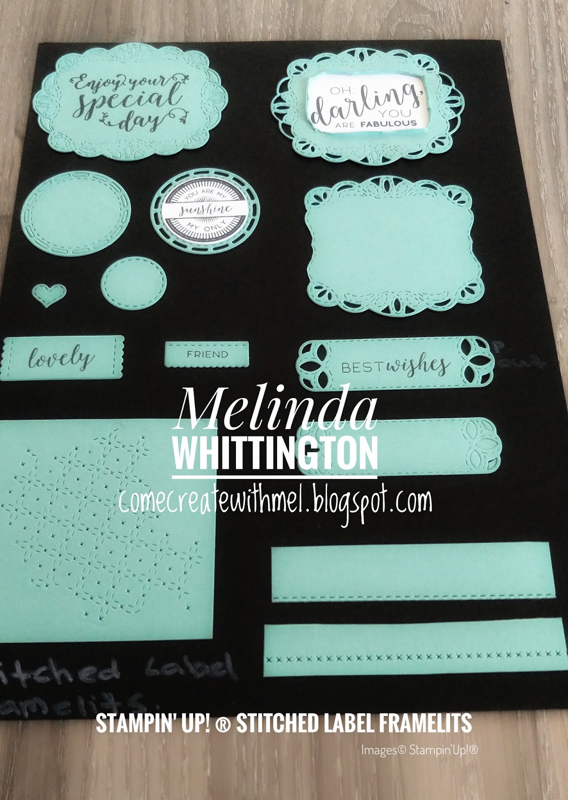 Stampin' Up! Stitched All Around Stamp & Stitched Labels Framelits ...