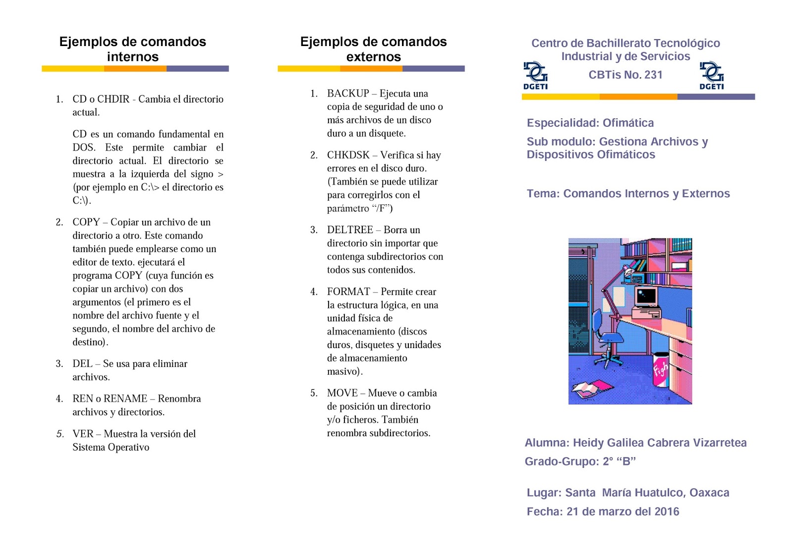 TRÍPTICO-COMANDOS INTERNOS Y EXTERNOS