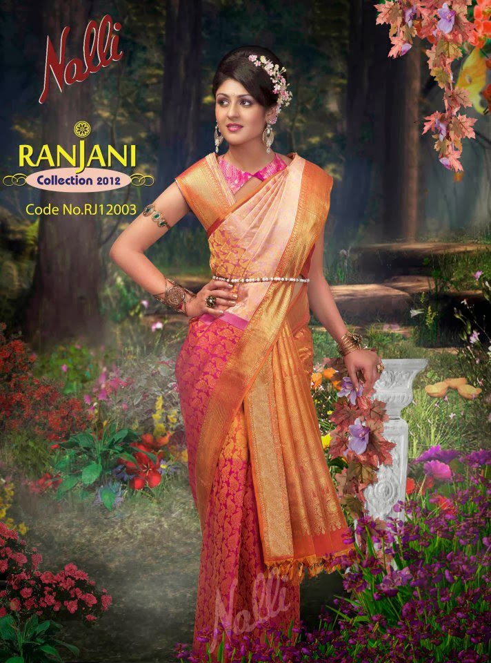 MEHANDI DESIGNS WORLD: BEAUTIFUL PRINCESS WITH NALLI SILK SAREES