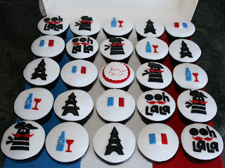 Baked By Design: Ooh La La French themed 40th Cupcakes!