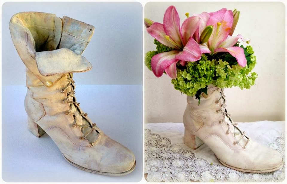 Bellart Atelier: Dando nova vida as botas velhas - Reciclagem.