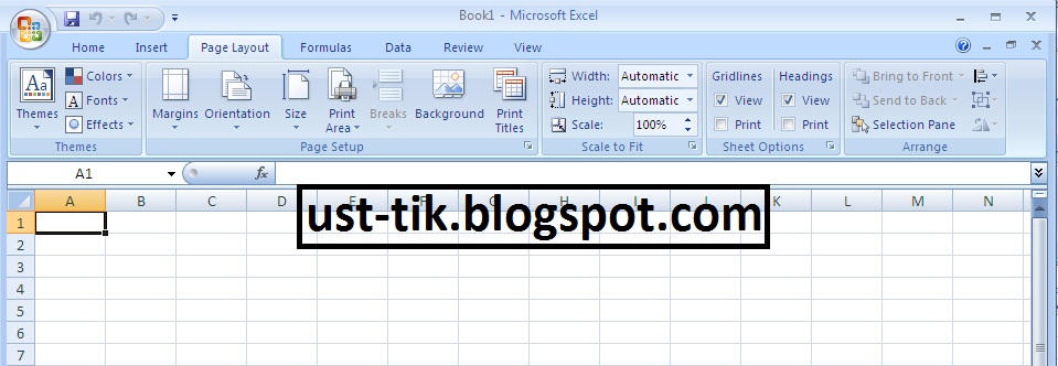 Grafio Menu Dan Icon Pada Microsoft Excel 2007