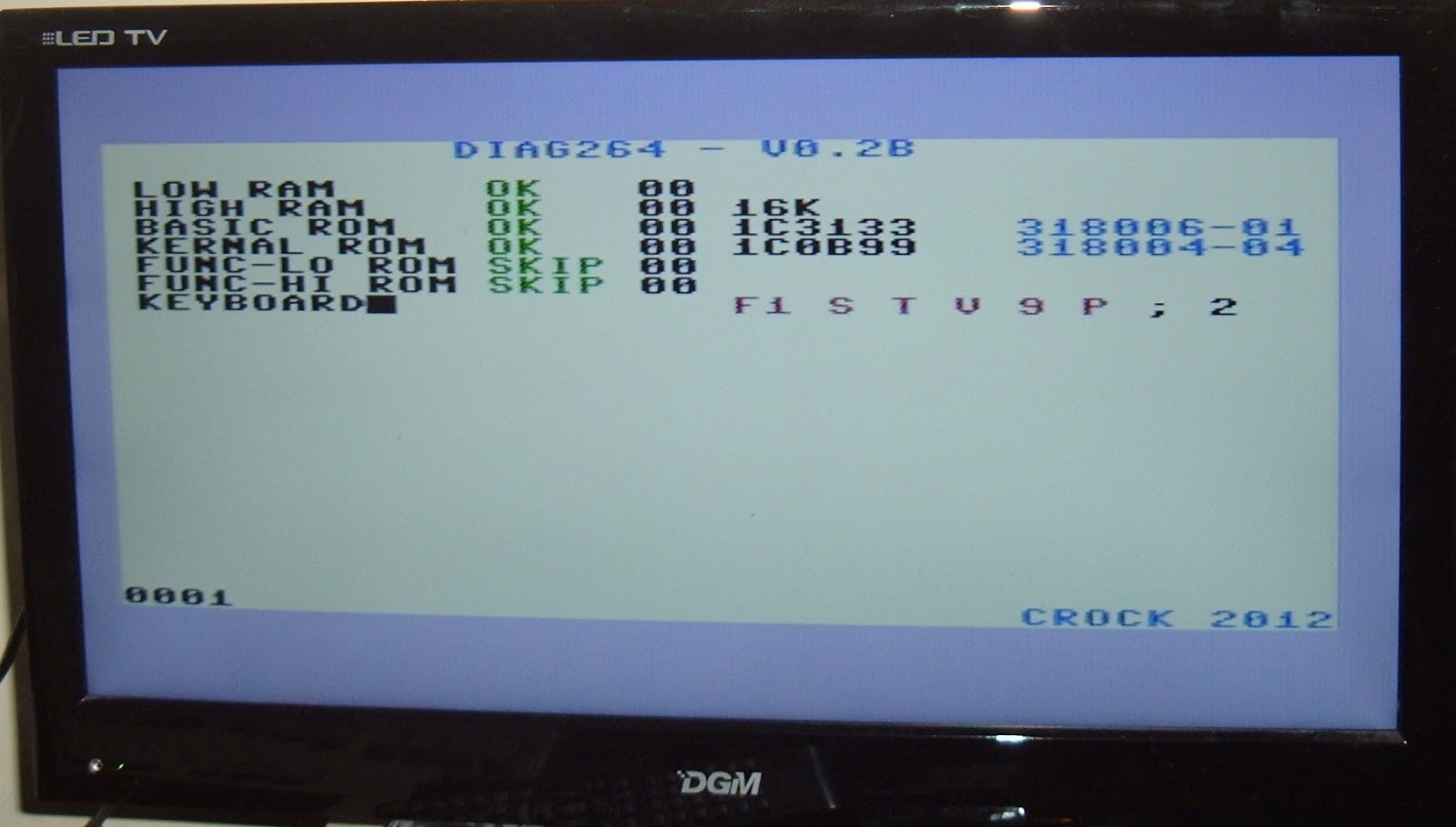 Tynemouth Software: Commodore 264 (C16 and Plus 4) Diagnostic Cartridge