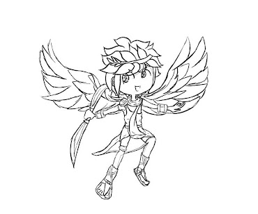 Dark Pit Coloring Page Coloring Pages