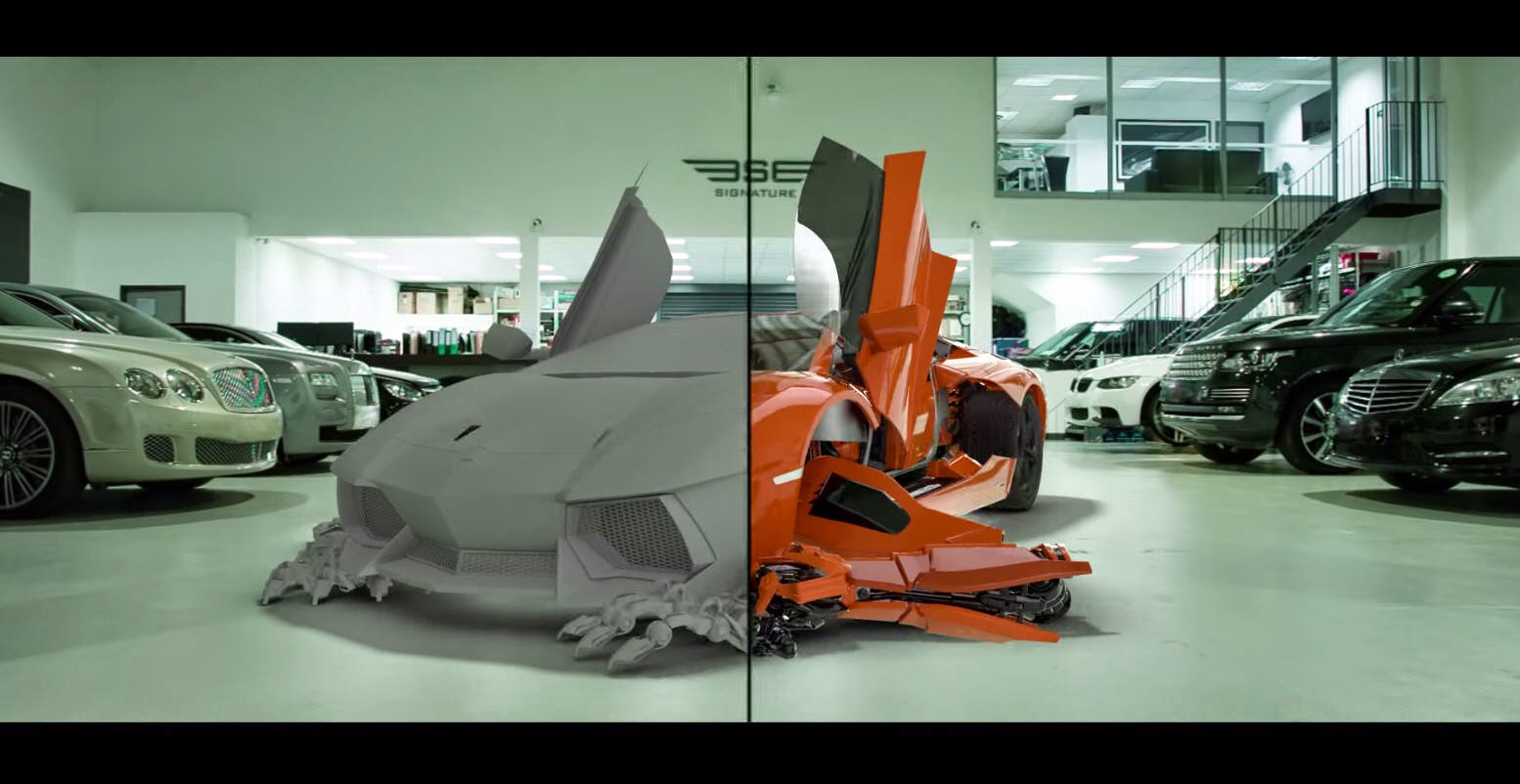 Lamborghini Aventador LP700-4 Transformer Promo VFX breakdown ...