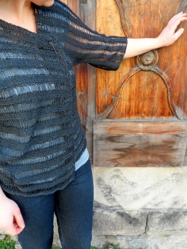 YlloTyll Garnblogg: Kofta med tappade maskor