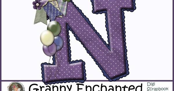 GRANNY ENCHANTED'S BLOG: Free 111 Moonlight Digital Scrapbook Letter N