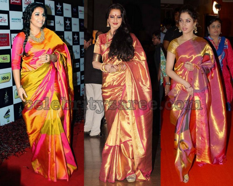 Heavy Border Wedding Silk Sarees - Saree Blouse Patterns