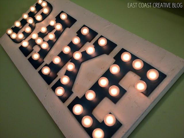 DIY Marquee Sign {Knock It Off Project} | East Coast Creative