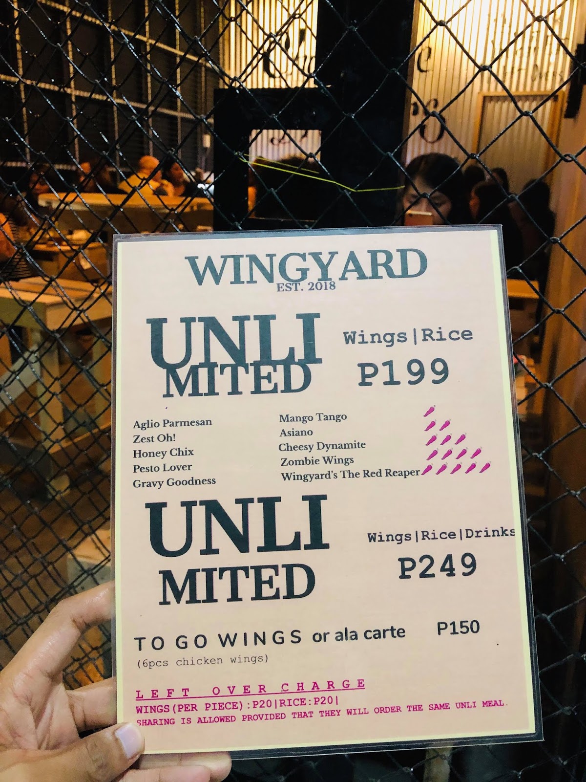 Eats!: The Wingyard (unlimited chicken wings)