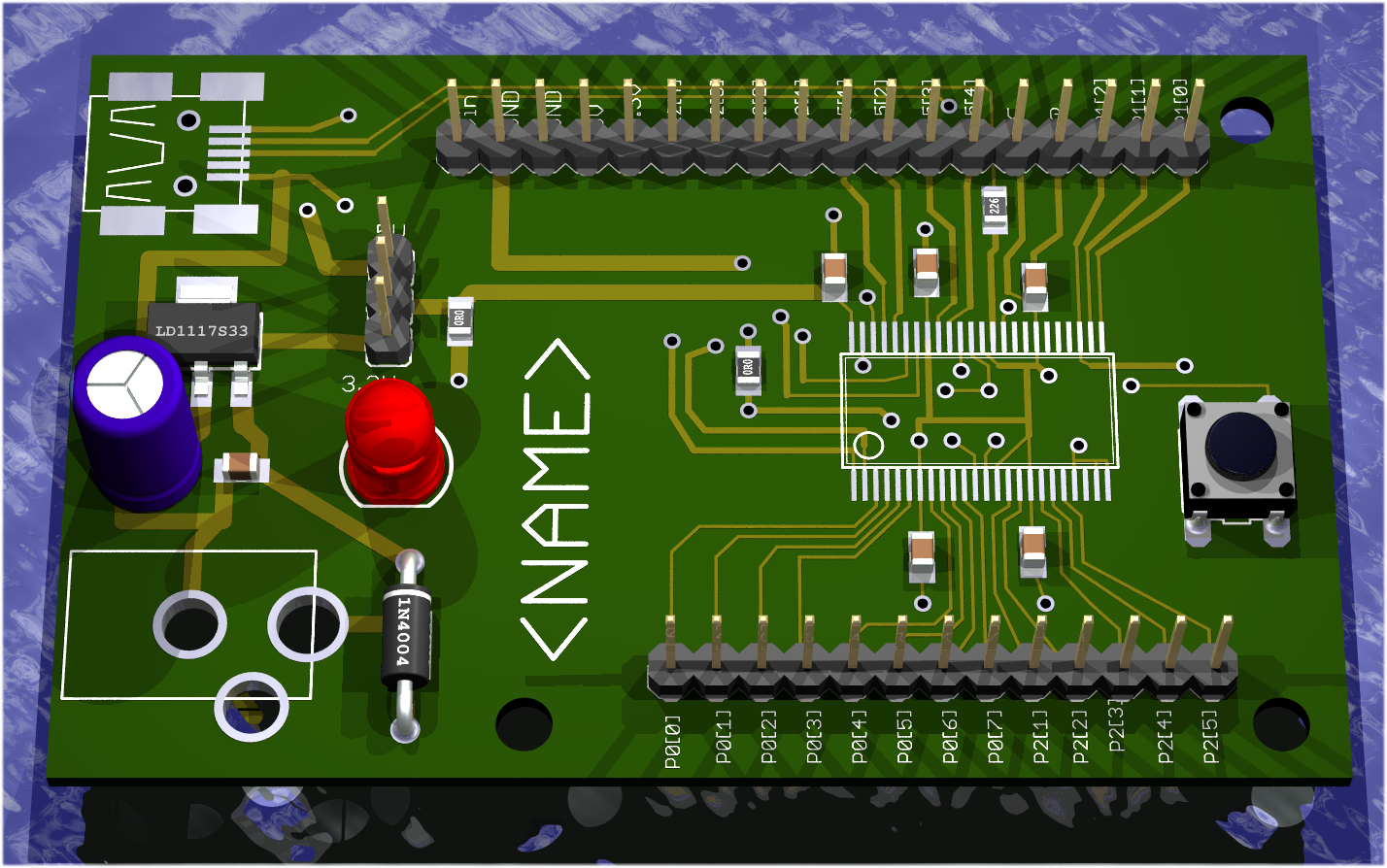 Curious Explorations: PSoC3 Custom Board - Second PCB