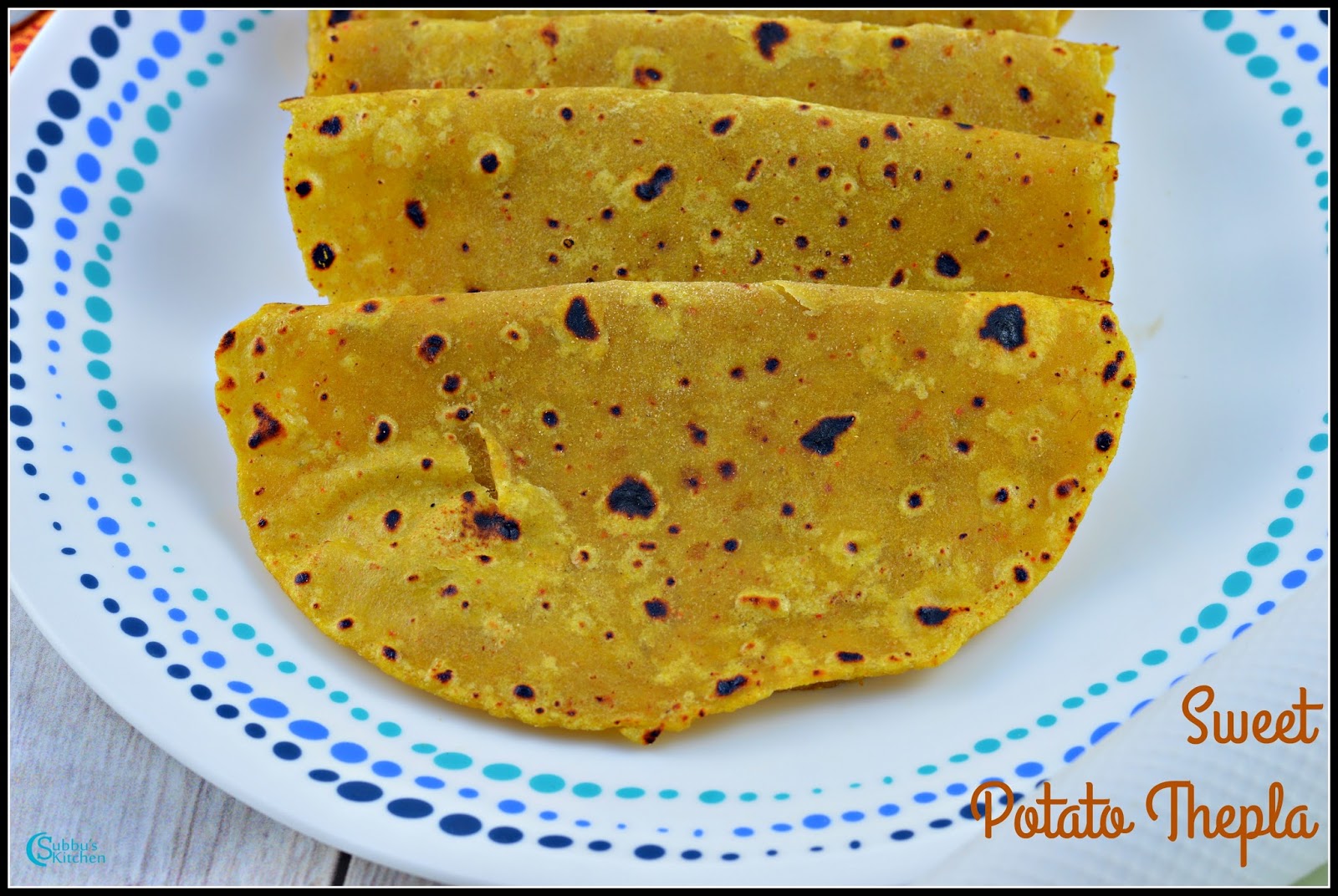 Sweet Potato Roti - Subbus Kitchen