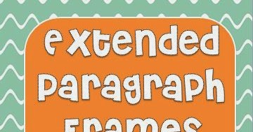 Mind Sparks: Paragraph Frames--Extended Version! (and a freebie)