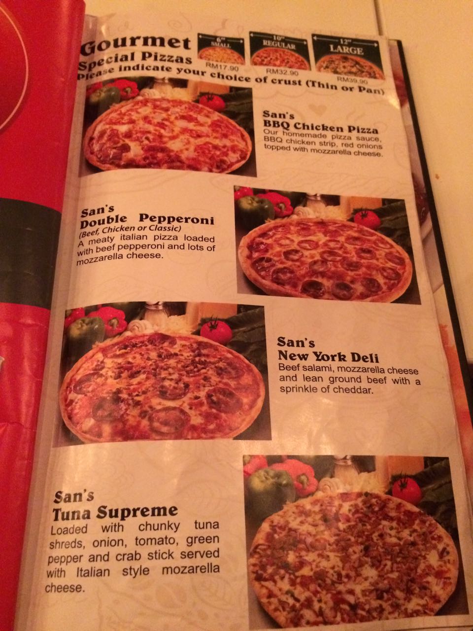 Santinos Pizza Miri MENU - Miri Food Sharing