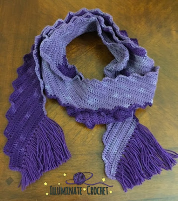 Illuminate Crochet: Free Crochet Pattern: Ombre Lightning Scarf