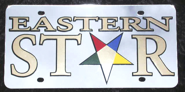 GREEK TAGS by PHAT TAGS: EASTERN STAR PLATES