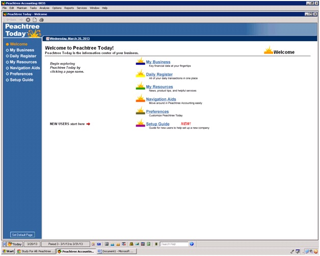 Peach Tree: How we can maintain charts of accounts & Enter beginning ...