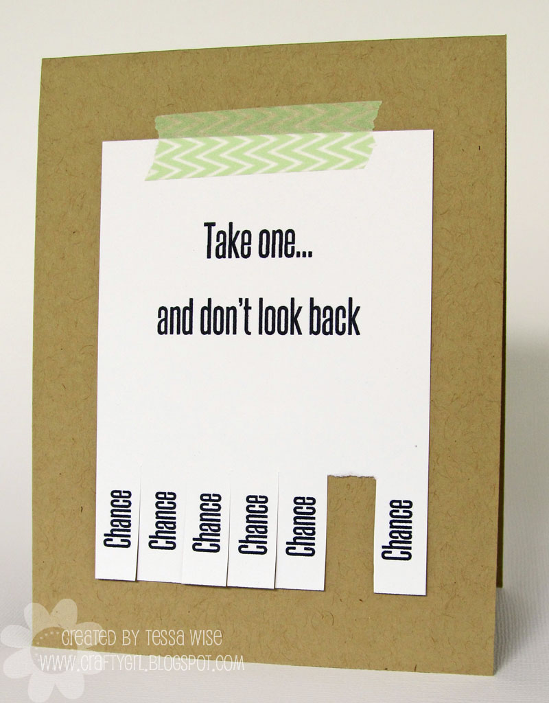CRAFTY GIRL DESIGNS: Take a Chance Card