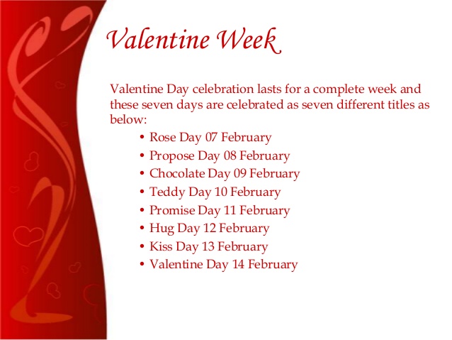 Valentine Week 2017 Dates Schedule Full list