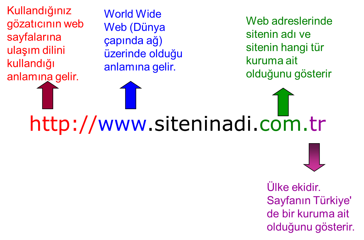 BÖTE: 5.1.2. İnternet Adreslerinin Oluşumunu ve Yapısını Anlar.