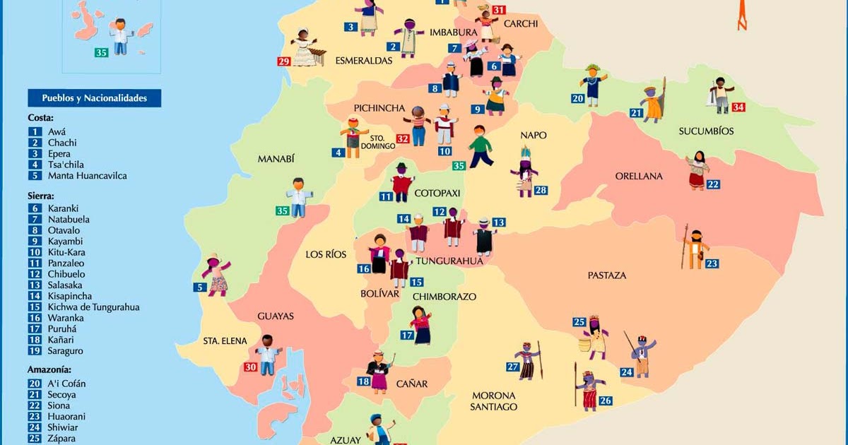 MAPA DEL ECUADOR POR LENGUAS: MAPA DEL ECUADOR POR LENGUAS