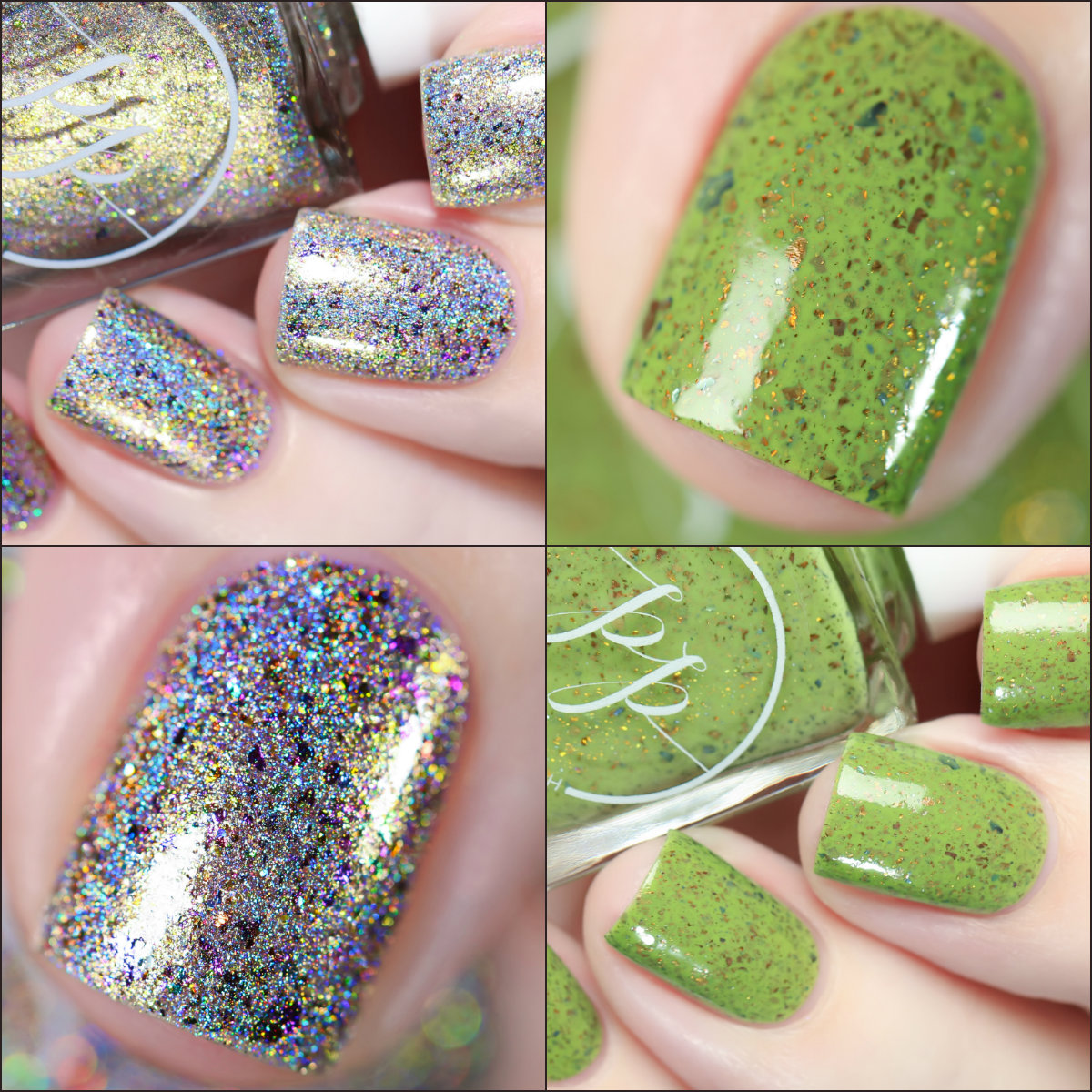 de briz: Painted Polish St. Patrick's Day Duo