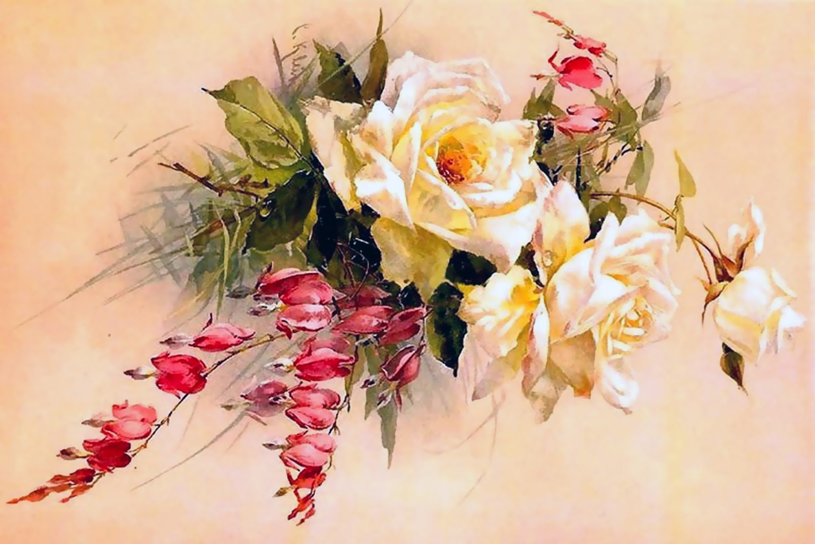 Vintage Art Roses Group Prints Postcard | Joy Design Studio