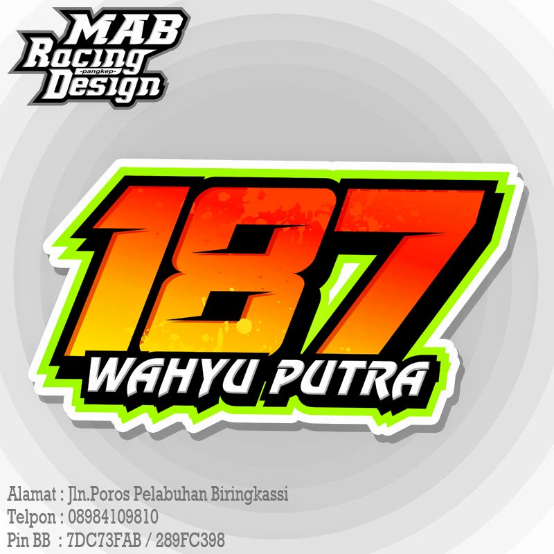 MAB Racing Design: Desain Nomor Road Race dan Drag Bike