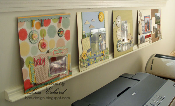 Lisa E Design Blog: Scrapbook Page Display Shelf