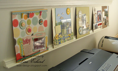 Lisa E Design Blog: Scrapbook Page Display Shelf