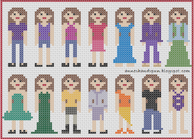 Anne's Handspun: Cross Stitch People: Clothes 1