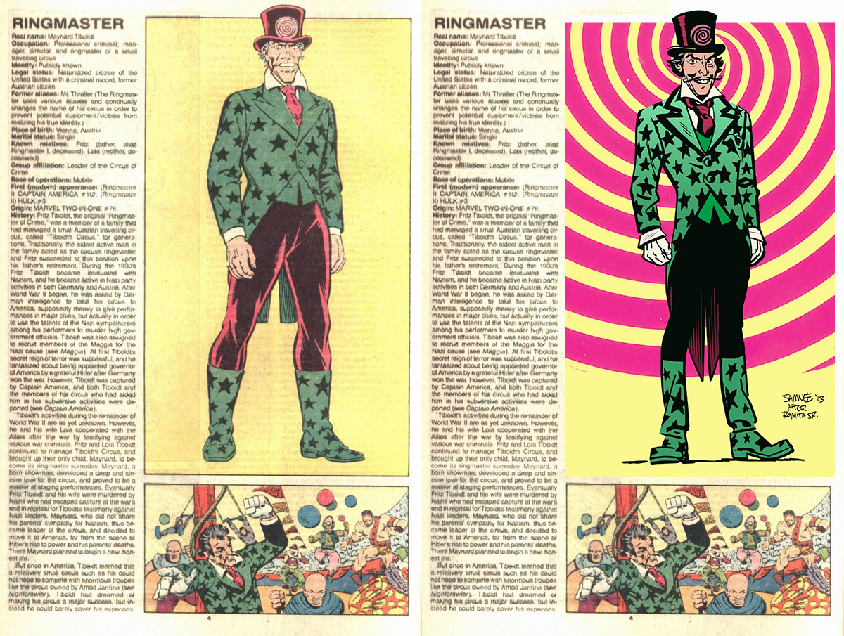 The Official Handbook to the Marvel Universe - REDUX Edition ...