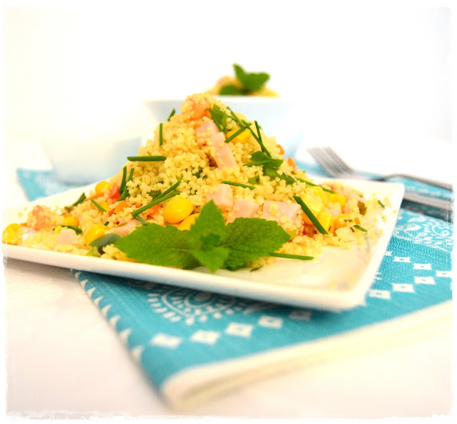 Sweet Gula: Couscous com Peito de Peru e Chutney Verde