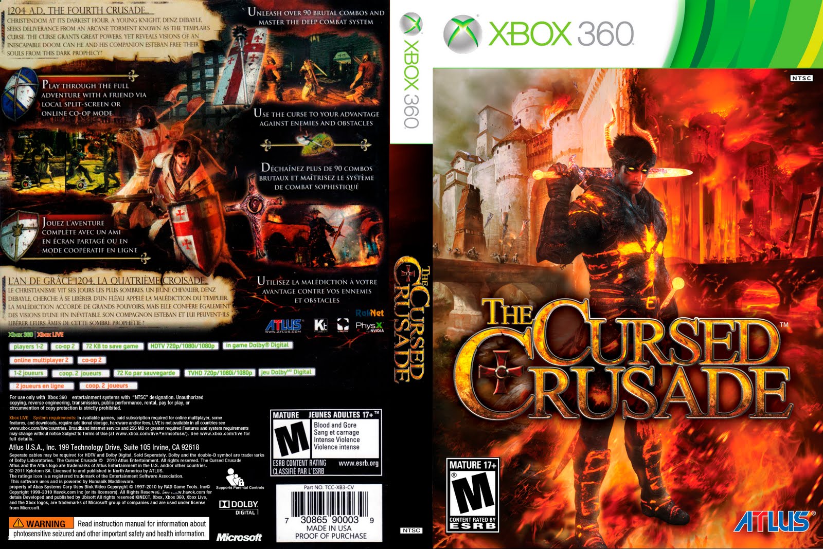 Games Covers: The Cursed Crusade - Xbox 360