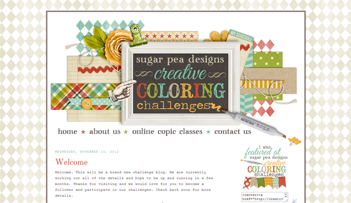 The Creative Coloring Challenges | blog design | Designs By Kassie