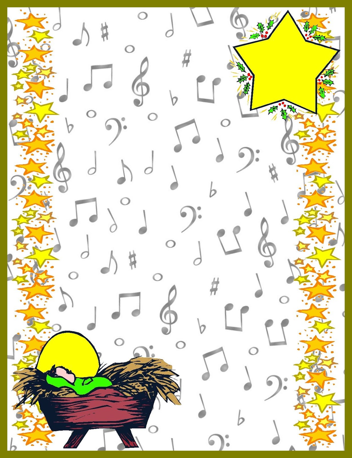 Manger Scene Borders And Backgrounds