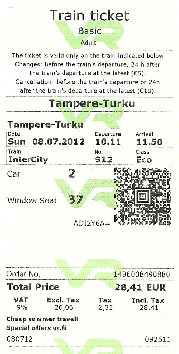 The traveler's drawer: VR (Valtionrautatiet / State Railways, Finland ...