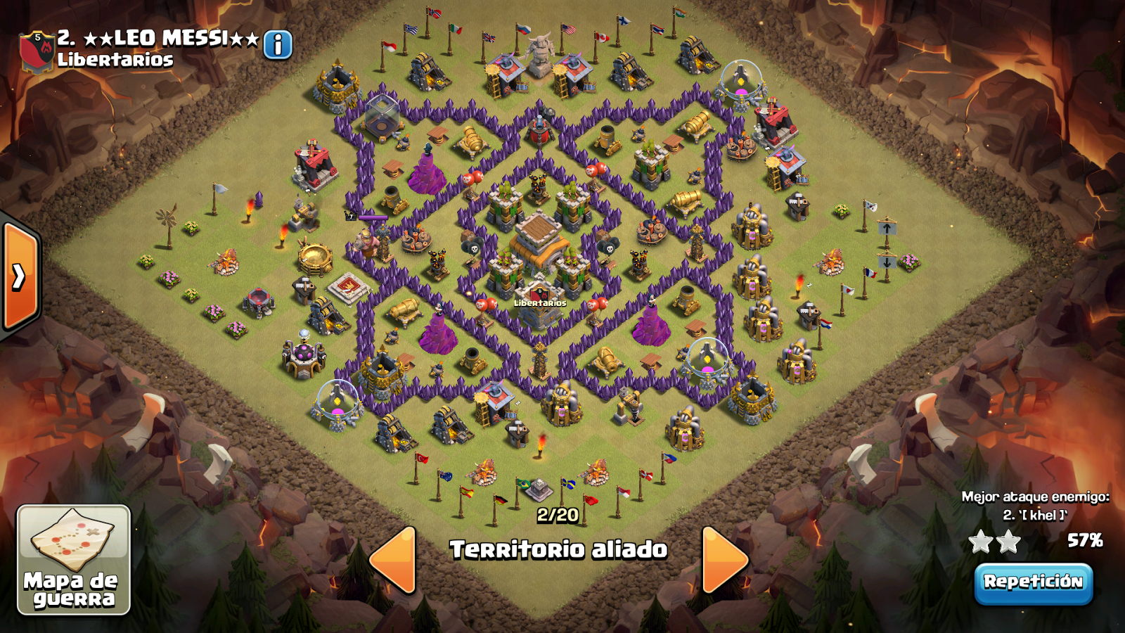 Libertarios Clash of Clans: Diseños aldea Th8