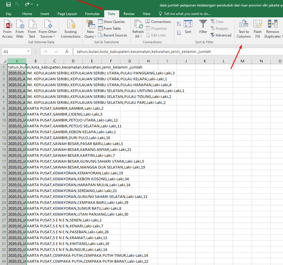 Cara Mudah Mengubah CSV Menjadi Tabel Excel | WeBaik